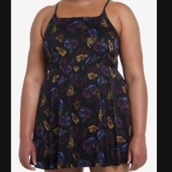 Hot Topic | Dresses | Hot Topic Black Mini Dress With Purple And Gold ...